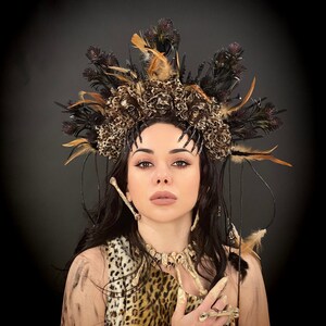 Voodoo Headpiece, Black Mamba Crown, Dark Shaman Skull Headpiece ...