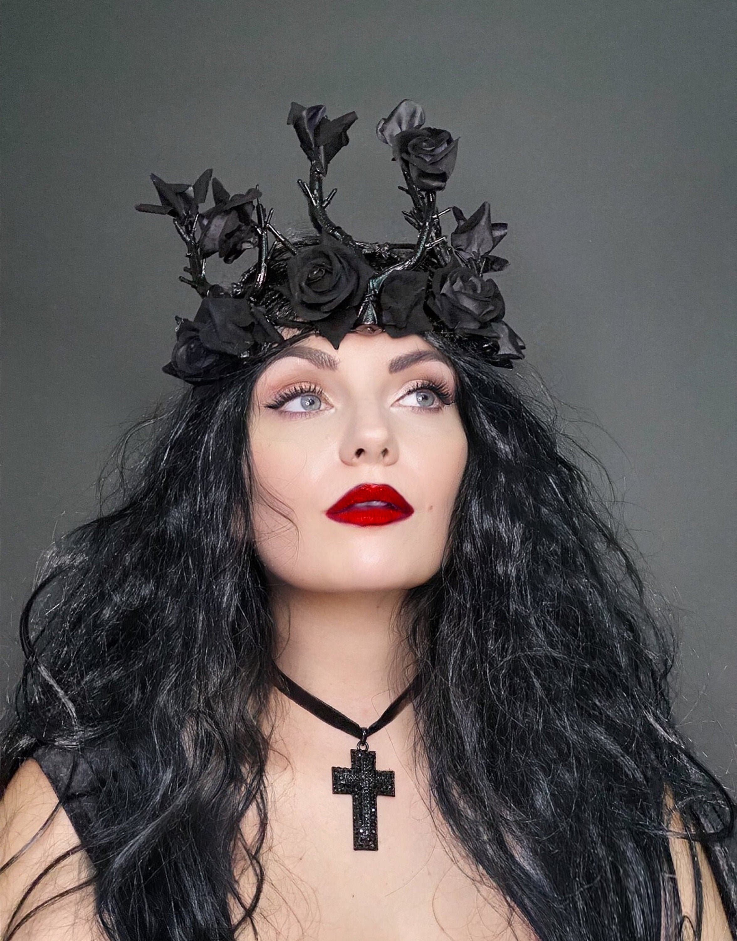 Dark Forest Crown Evil Queen Crown Dark Fairy Headpiece - Etsy