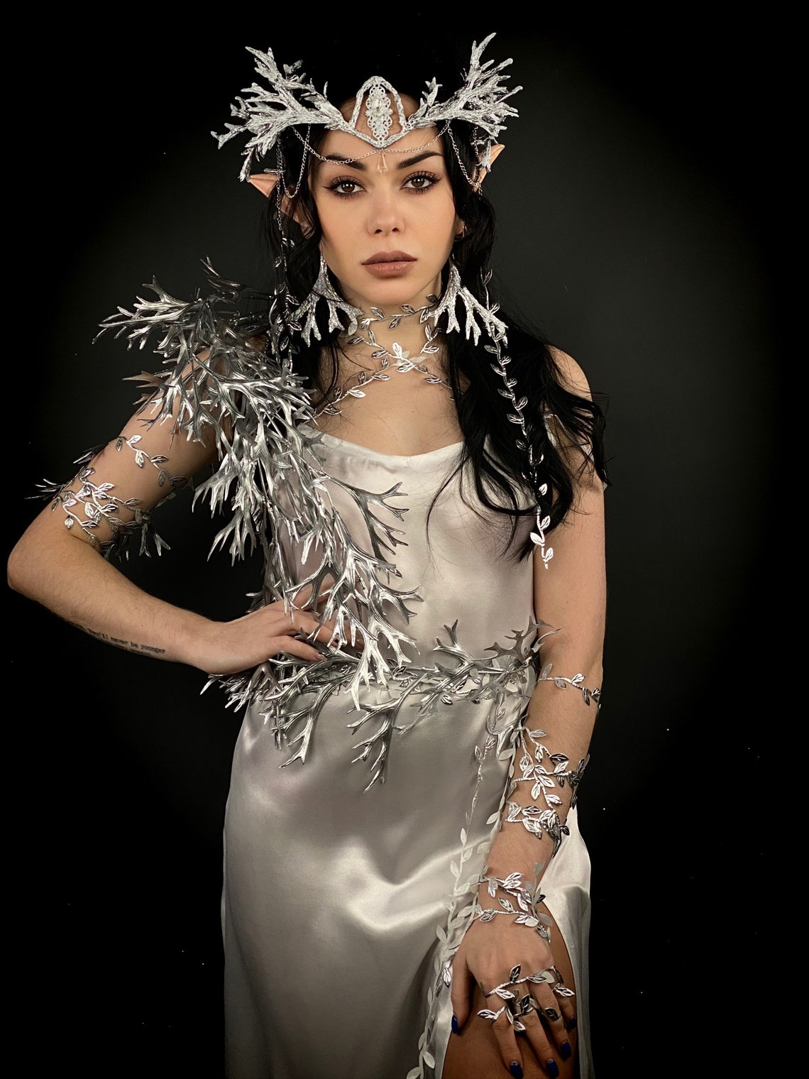 Silver Fairy Tiara Elven Headdress Winter Fairy Crown - Etsy