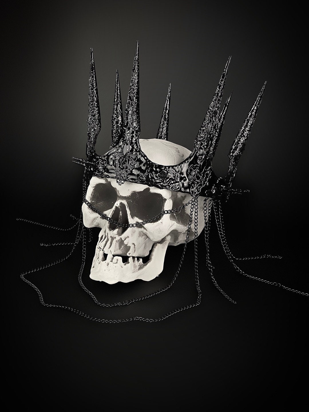 Unisex Gothic Crown, Gothic Punk, Cyber Barocco, Punk Rock Goth, Devil ...
