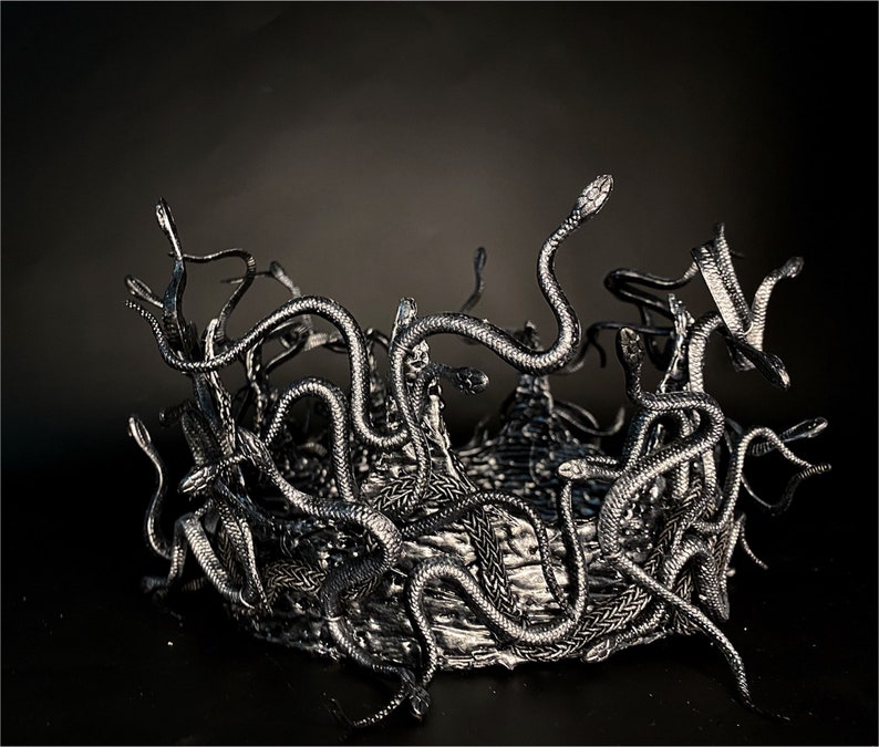 Medusa Snake Crown Set, Gothic King and Queen Crowns, Halloween ...