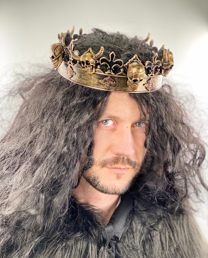 Gothic Crown Death Skull Crown Burning Man Cosplay Crown - Etsy