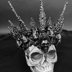 Gothic Crown, Evil Queen, Dark Fairy Crown, Vampire Crown, Death Skull ...