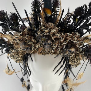 Voodoo Headpiece, Black Mamba Crown, Dark Shaman Skull Headpiece ...