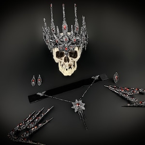 Unisex Gothic Crown, Gothic Queen Crown, Evil Queen Tiara, Devil Crown ...