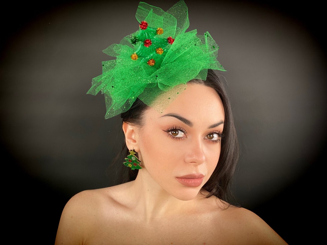 Christmas Tree Headband, Holiday Party Headband, Green Glitter ...