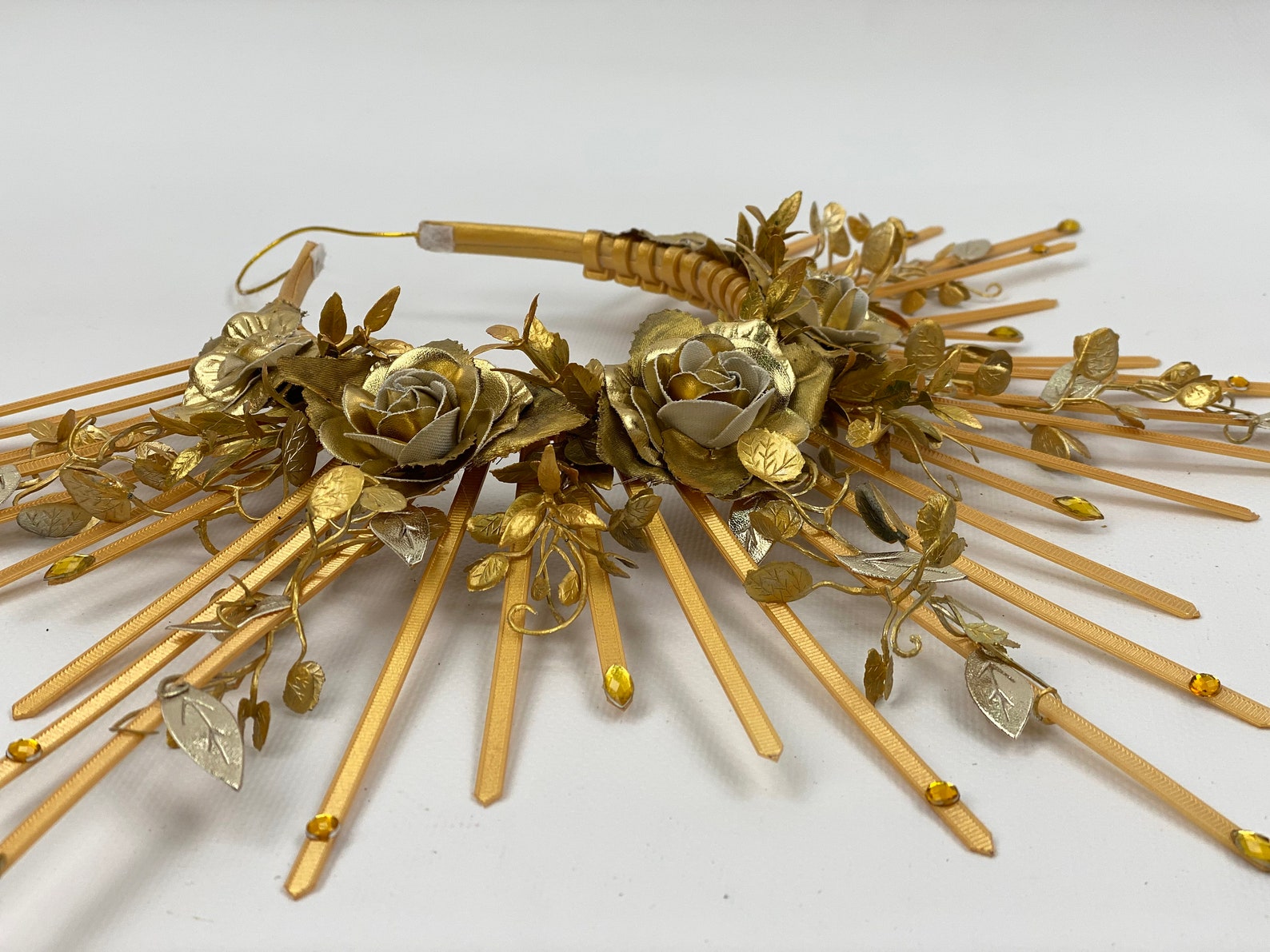 Goddess Crown Spike Halo Headpiece Sunburst Crown Gold Halo - Etsy