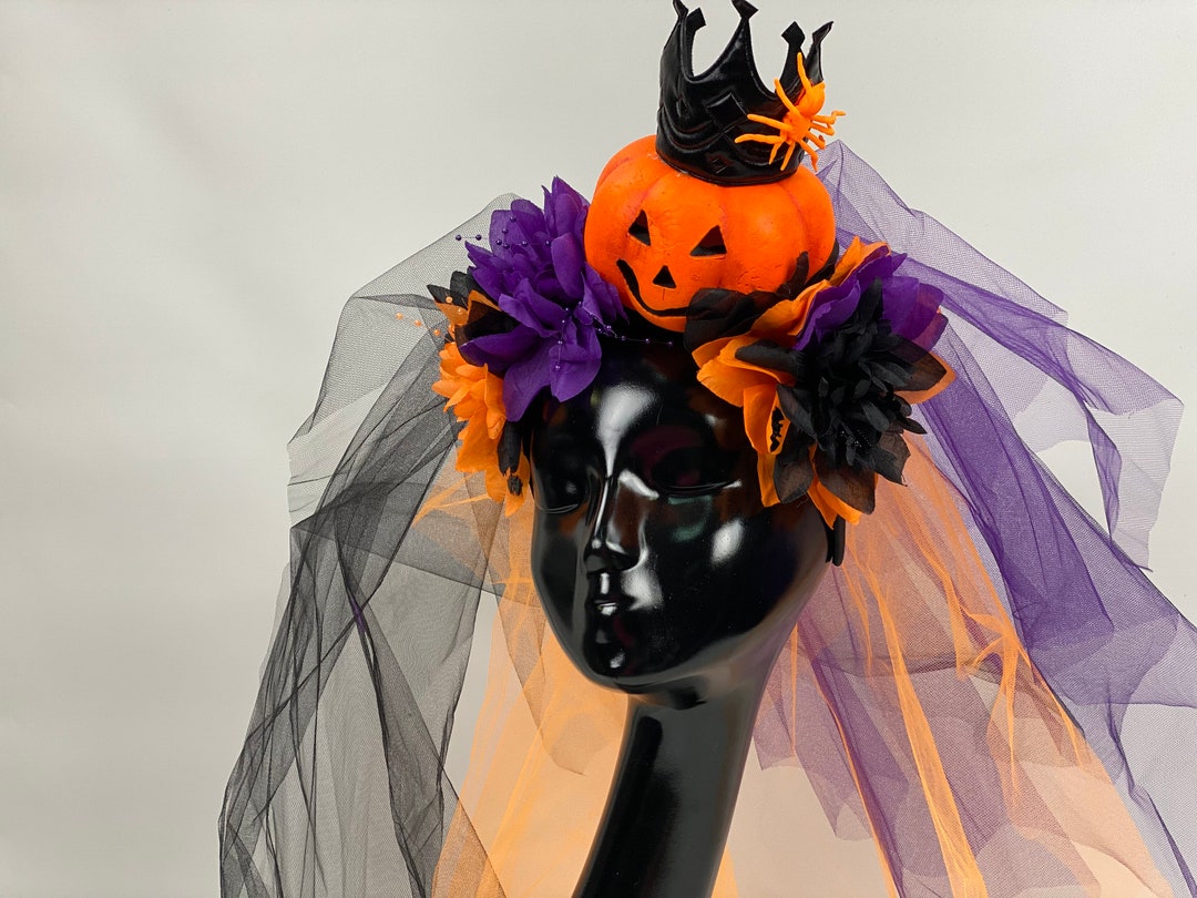 Large Halloween Crown Halloween Pumpkin Costume Halloween - Etsy