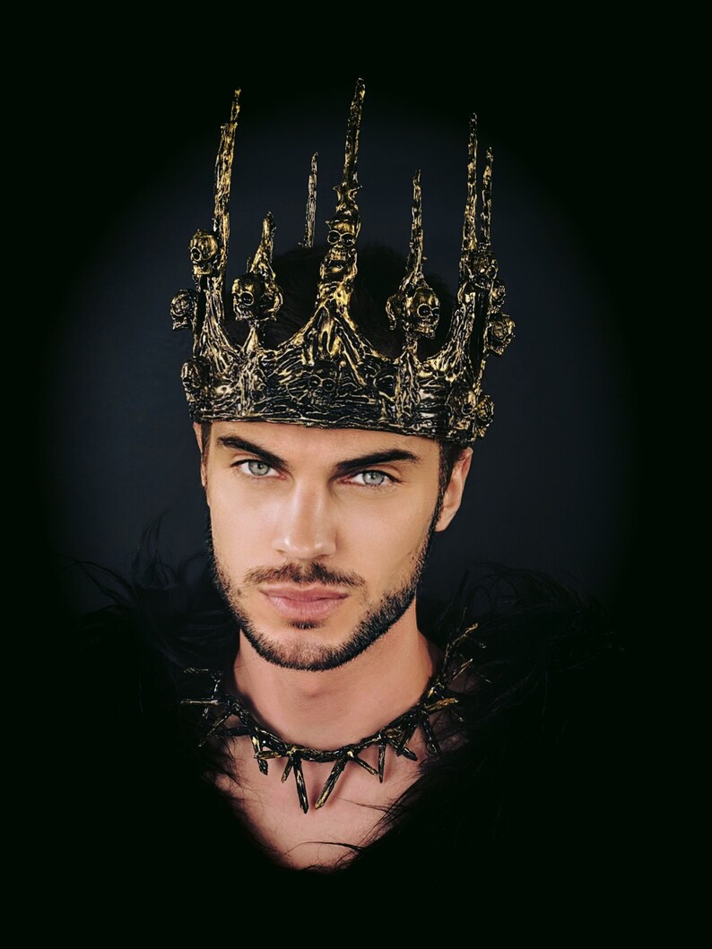Gothic Men's Crown Large Men's Crown Devil Crown - Etsy