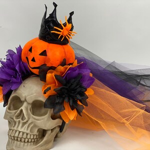 Large Halloween Crown Halloween Pumpkin Costume Halloween - Etsy