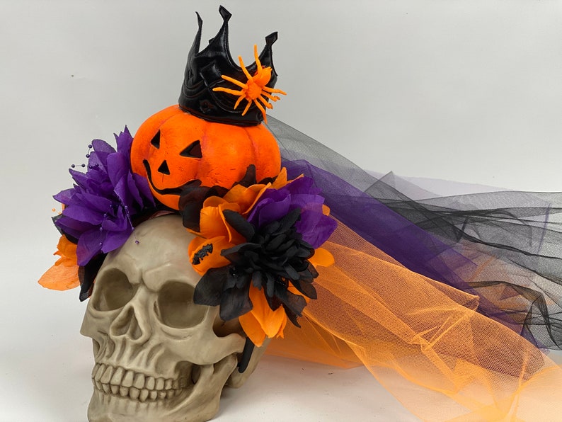 Large Halloween Crown Halloween Pumpkin Costume Halloween - Etsy