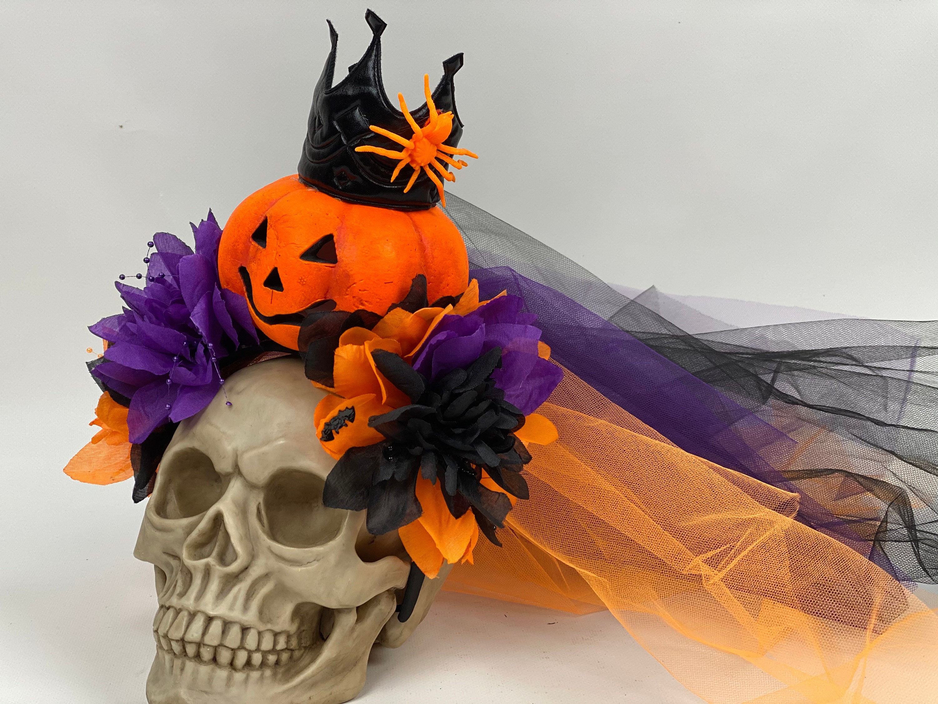 Large Halloween Crown Halloween Pumpkin Costume Halloween - Etsy