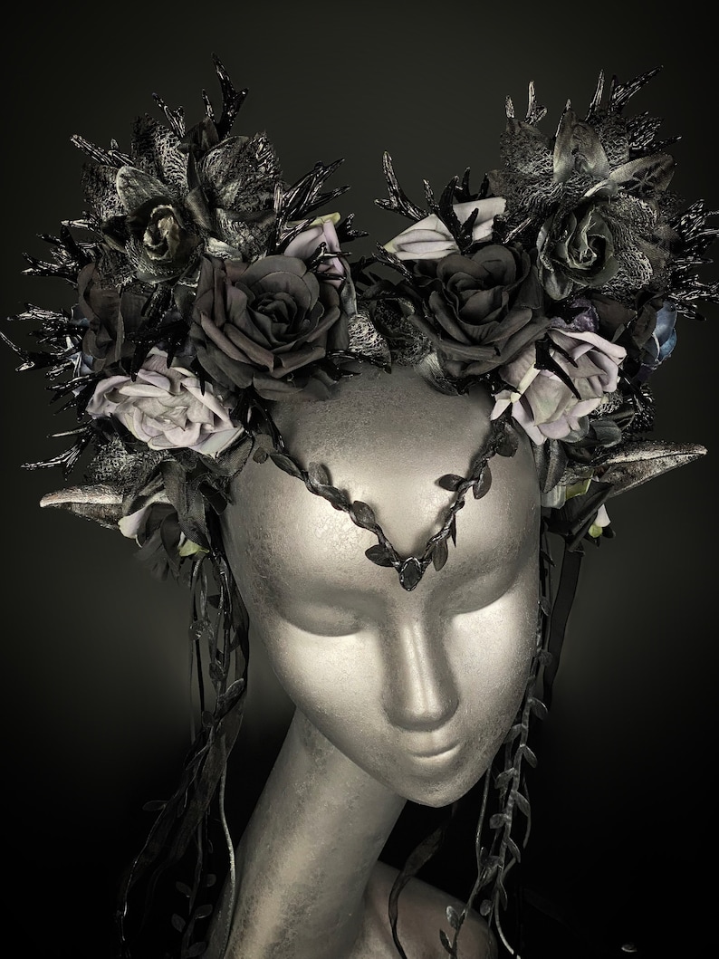 Dark Elf Crown Dark Fairy Headpiece Gothic Headpiece - Etsy