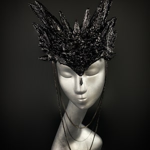 Dragon Queen Tiara, Black Dragon Crown, Dragon Fairy Tiara, Fantasy ...