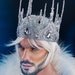 Ice King Crown Snow King Headdress Winter Headdress Silver - Etsy