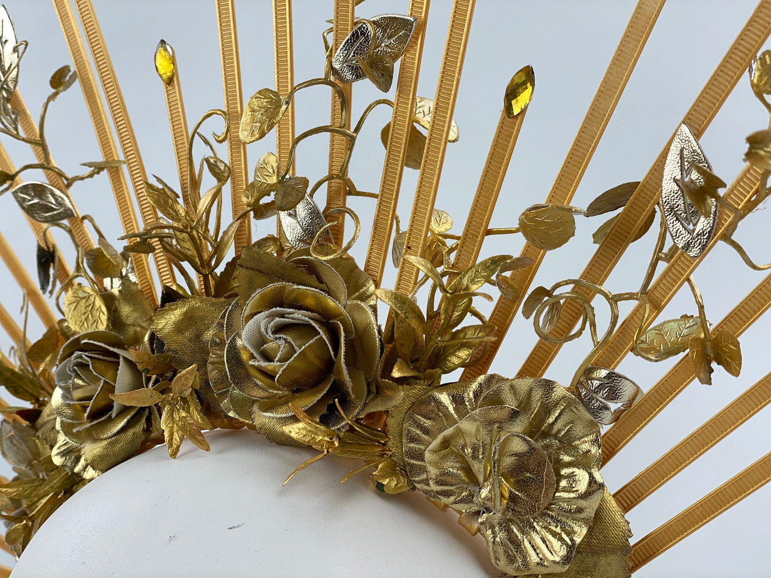 Goddess Crown Spike Halo Headpiece Sunburst Crown Gold Halo - Etsy