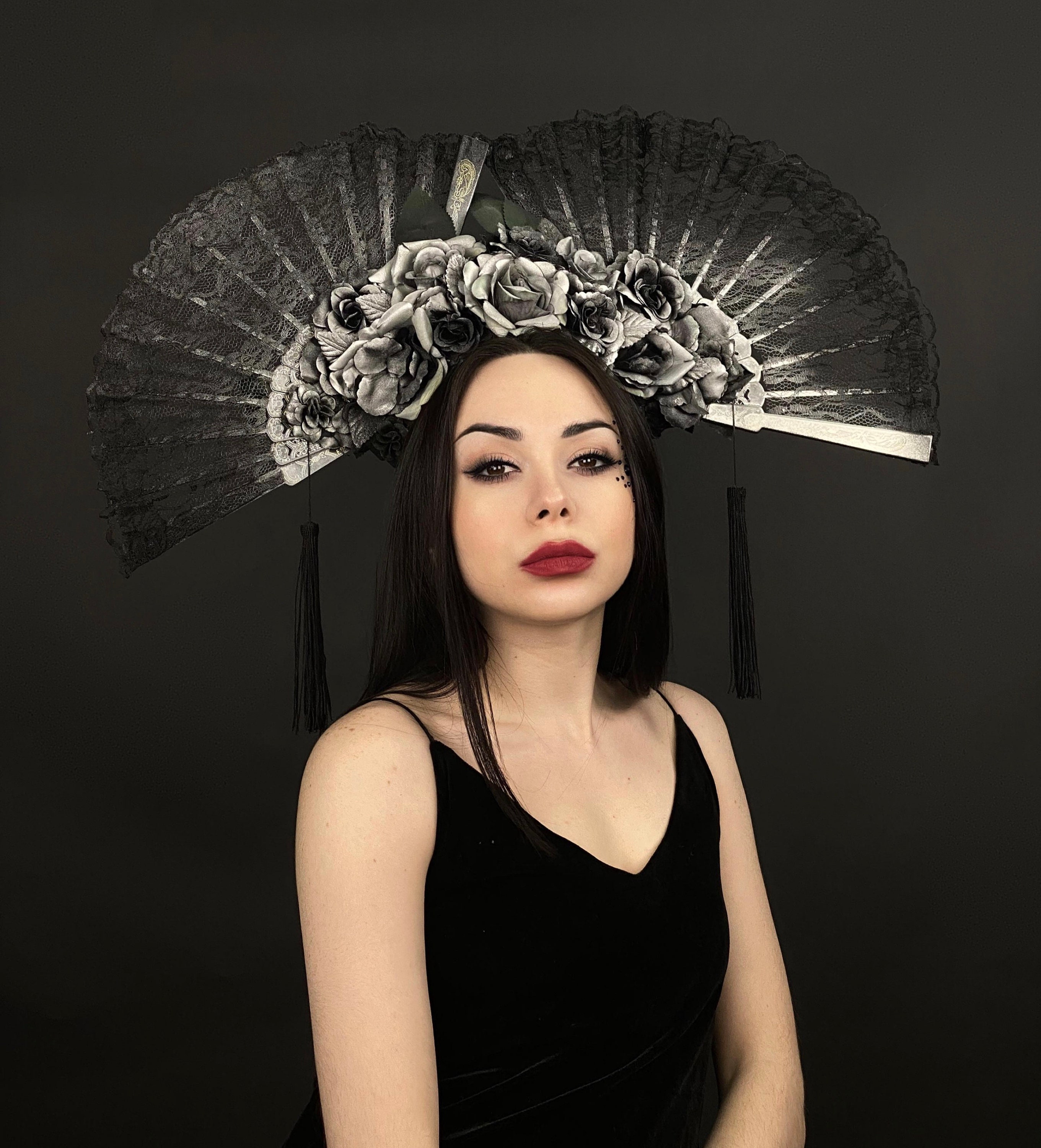 Asian Fan Headdress Geisha Headdress Burlesque Headpiece - Etsy Ireland