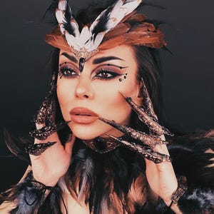 Owl Headdress, Eagle-owl Tiara, Bird Fascinator, Fairy Bird Headpiece ...