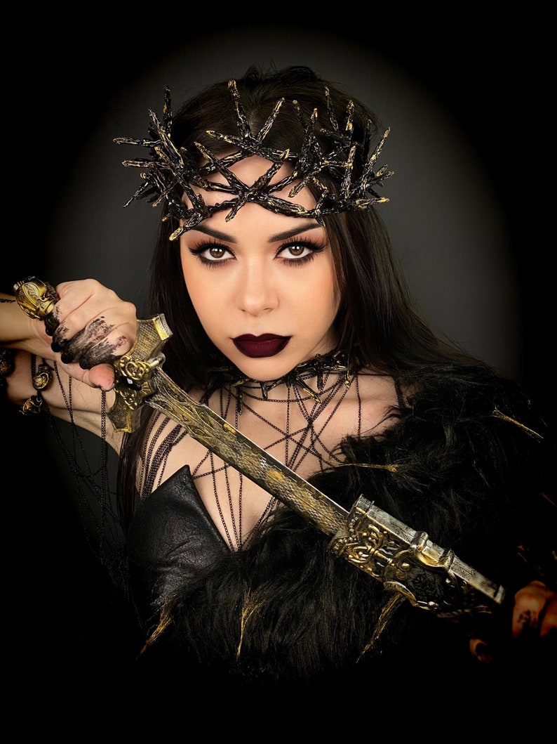 Mardi Gras Costume, Gothic Crown of Thorns, Dark Queen Headpiece ...
