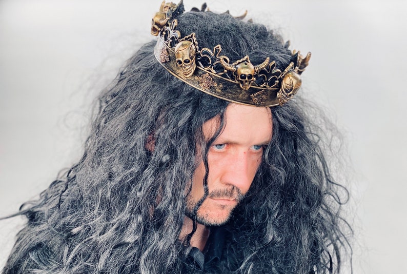 Gothic Crown Death Skull Crown Burning Man Cosplay Crown - Etsy