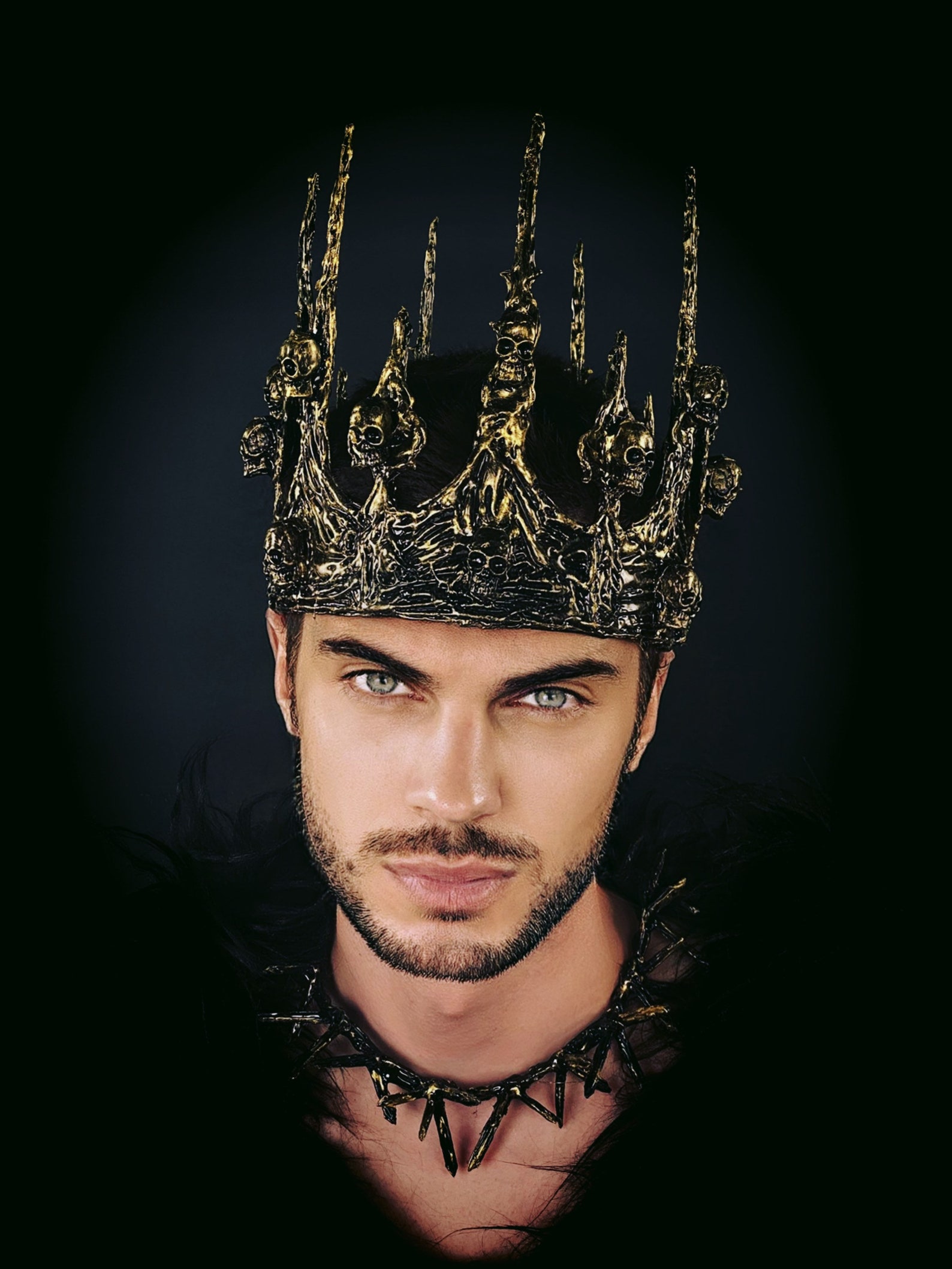 Gothic Men's Crown Large Men's Crown Devil Crown - Etsy