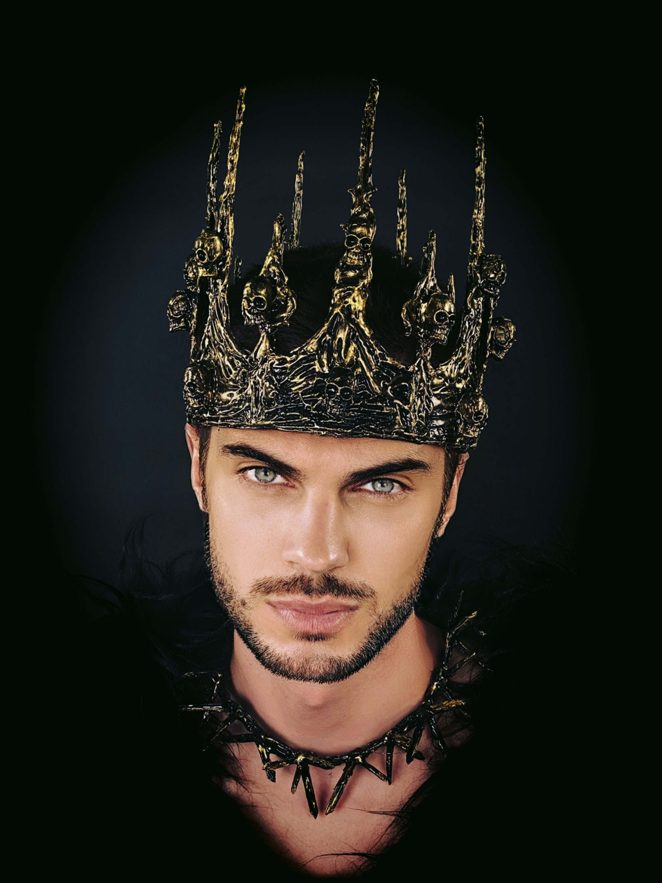 Gothic Men's Crown Large Men's Crown Devil Crown - Etsy