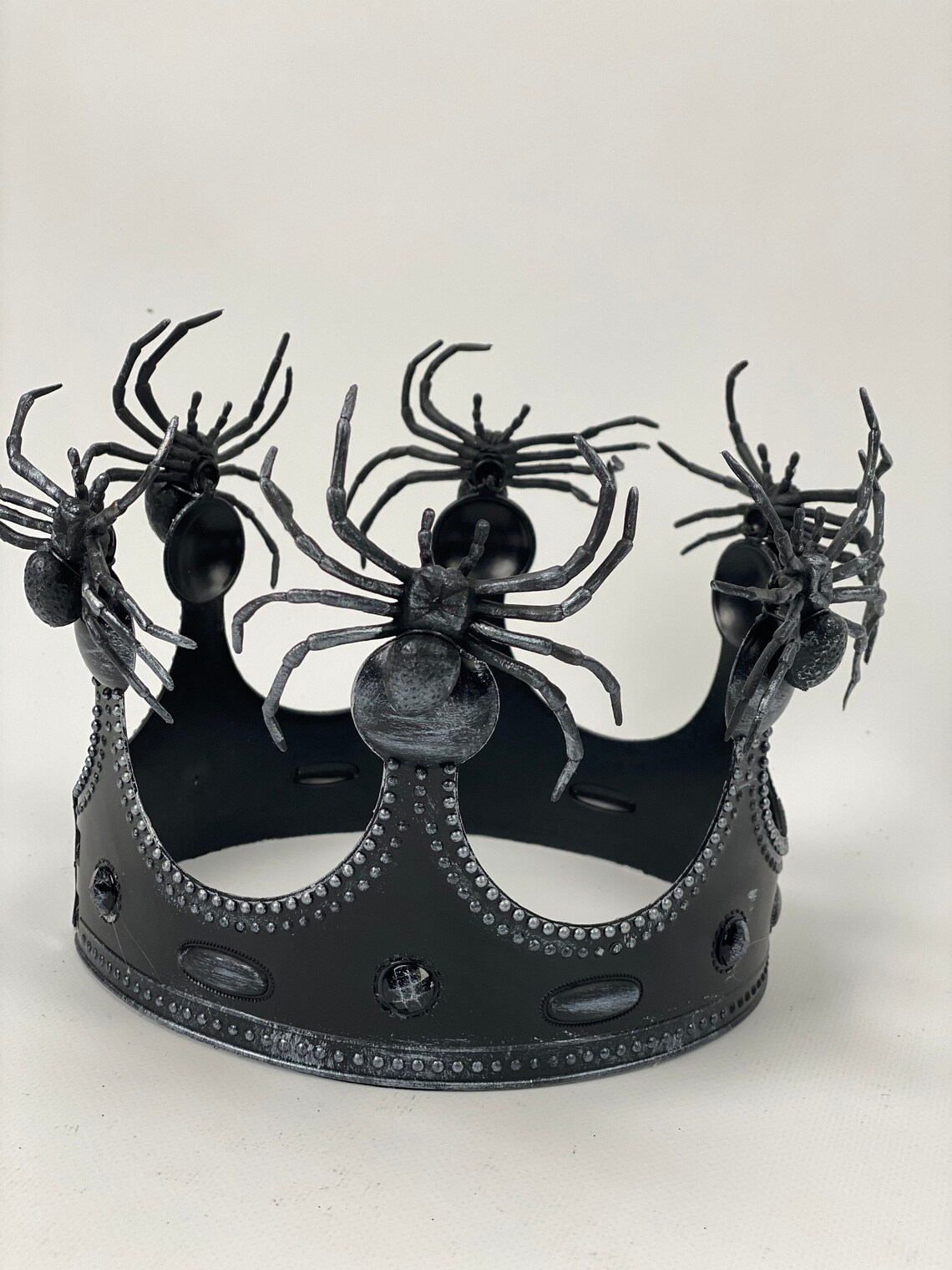 Unisex black crown with spiders Crown of the spider king | Etsy