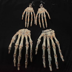 Voodoo Jewelry Set, Bone and Skeleton Necklace, Voodoo Priestess ...