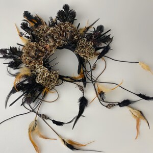 Voodoo Headpiece, Black Mamba Crown, Dark Shaman Skull Headpiece ...