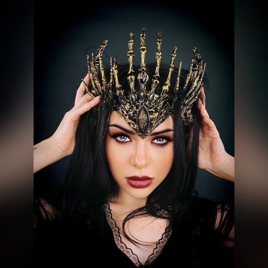 Evil Queen, Devil Crown, Dark Fairy Crown, Witch Crown, Gothic Crown of ...