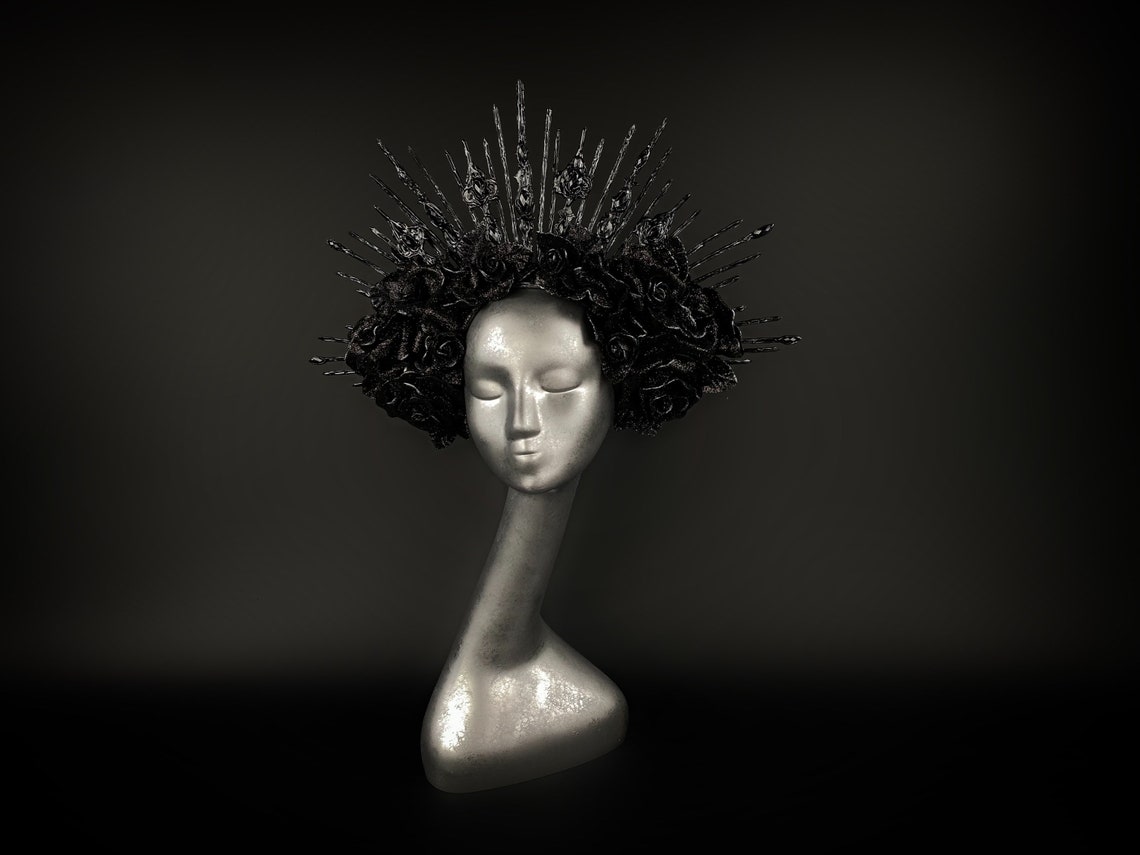 Dark Queen Crown Sugar Skull Halloween Queen Headdress - Etsy