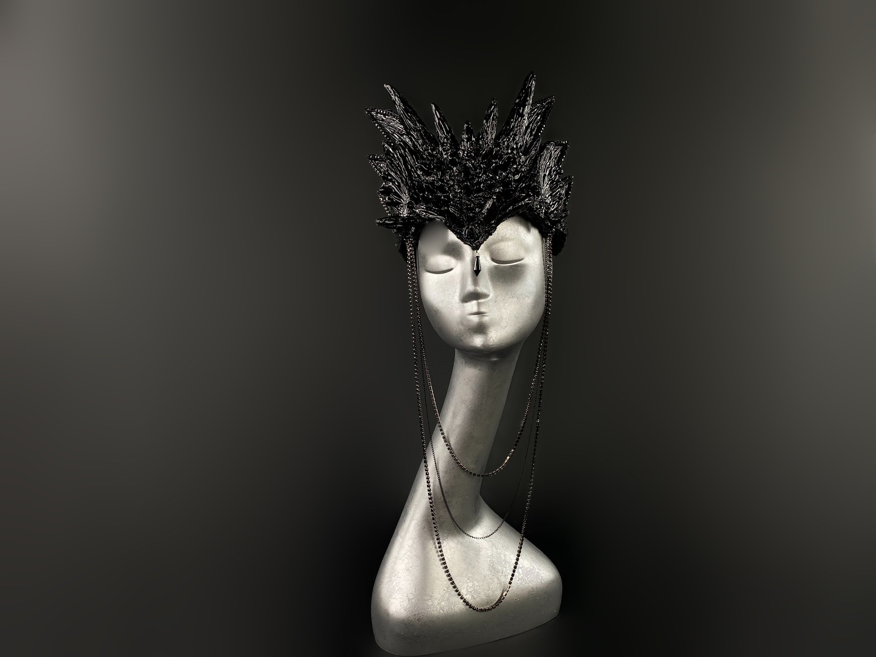 Dragon Queen Tiara Black Dragon Crown Dragon Fairy Tiara - Etsy UK