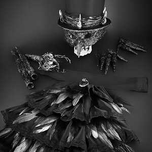 Pair of Crowns for Woman and Man, Raven King and Raven Queen, Evil ...