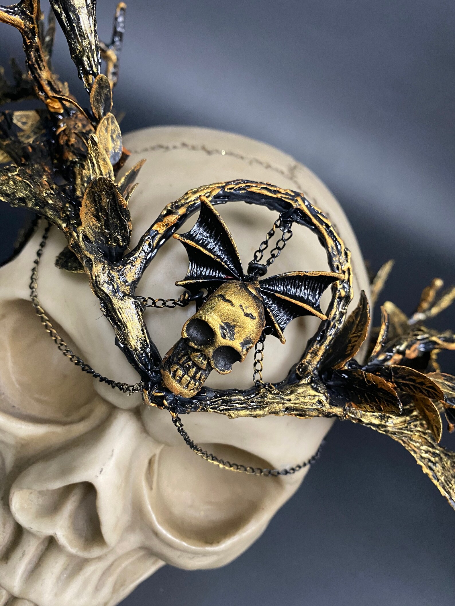 Woodland Tiara Devil Crown Dark Fairy Headpiece Goth Crown - Etsy