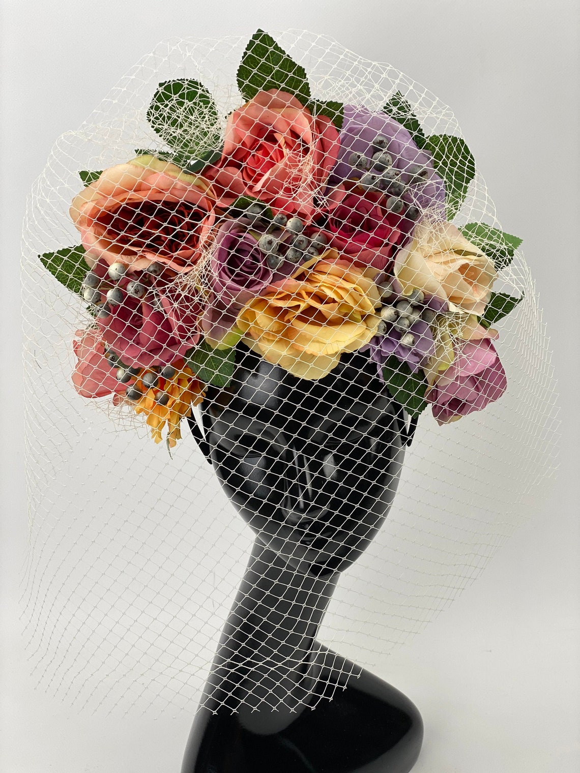 Large Flower Crown Flower Crown Wedding Flower Headdress - Etsy