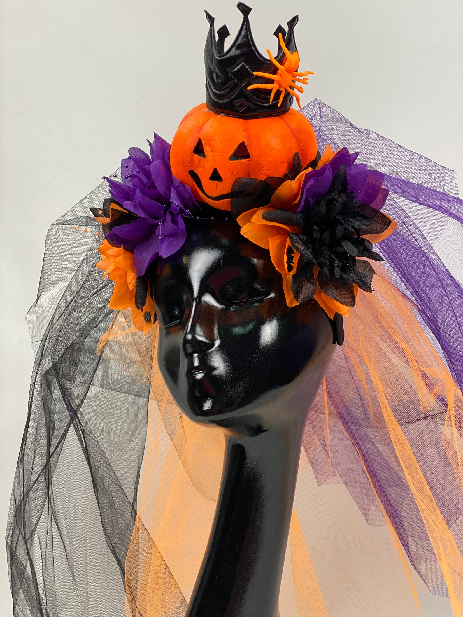 Large Halloween Crown Halloween Pumpkin Costume Halloween - Etsy