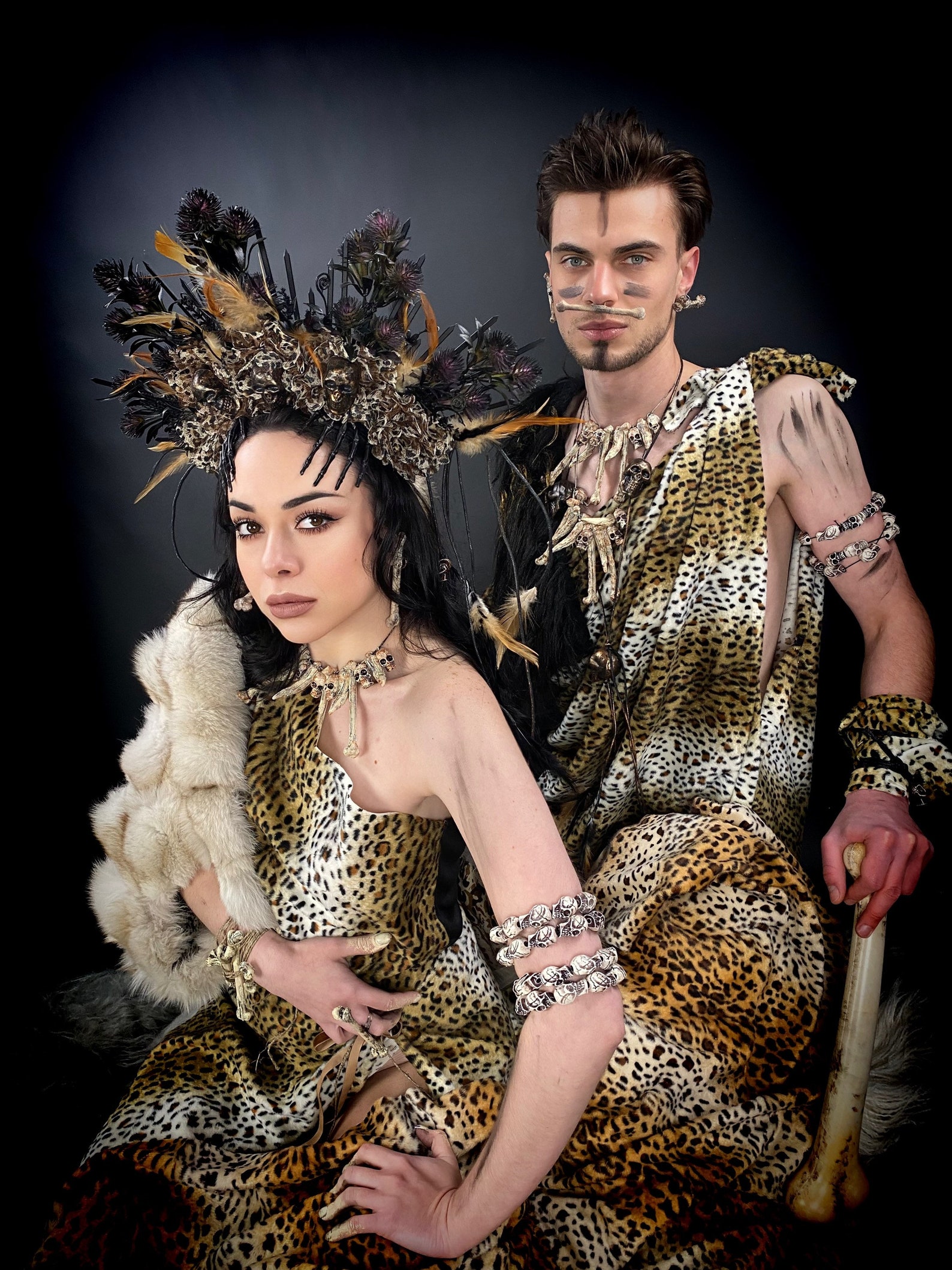 Voodoo Headpiece Black Mamba Crown Dark Shaman Skull - Etsy