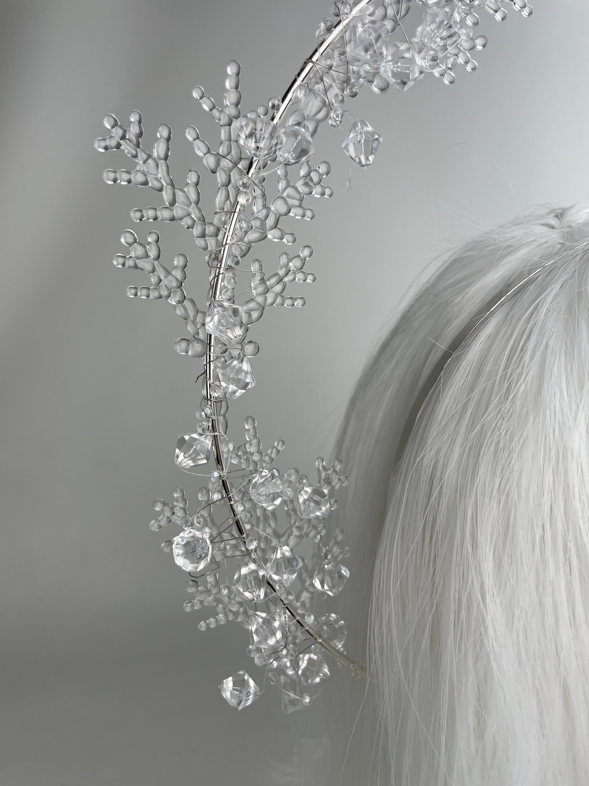 Snow Crystal Crown Ice Queen Crown Crystal Winter Crown | Etsy