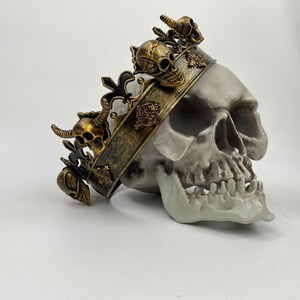Gothic crown Death Skull crown Burning Man Cosplay crown | Etsy