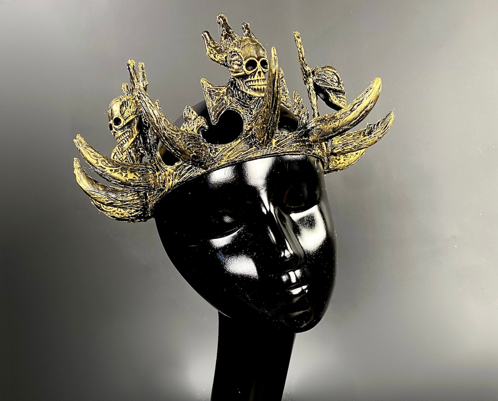 Dark King Crown King of Death King of Skullsdeath Skull - Etsy