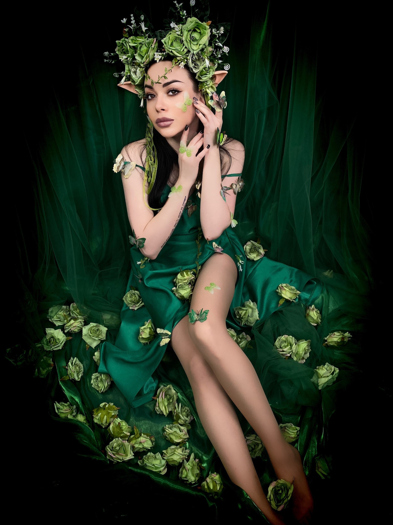 Elf Flower Crown Nymph Headpiece Fairy Headband Flower - Etsy