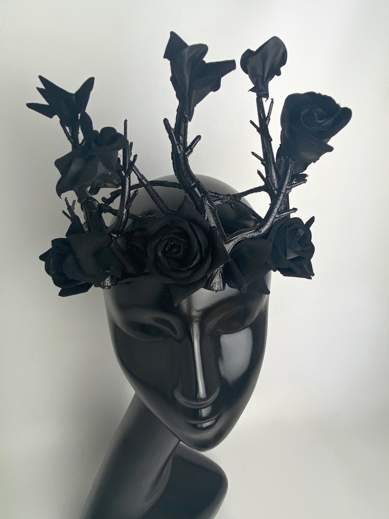 Dark Forest Crown Evil Queen Crown Dark Fairy Headpiece - Etsy