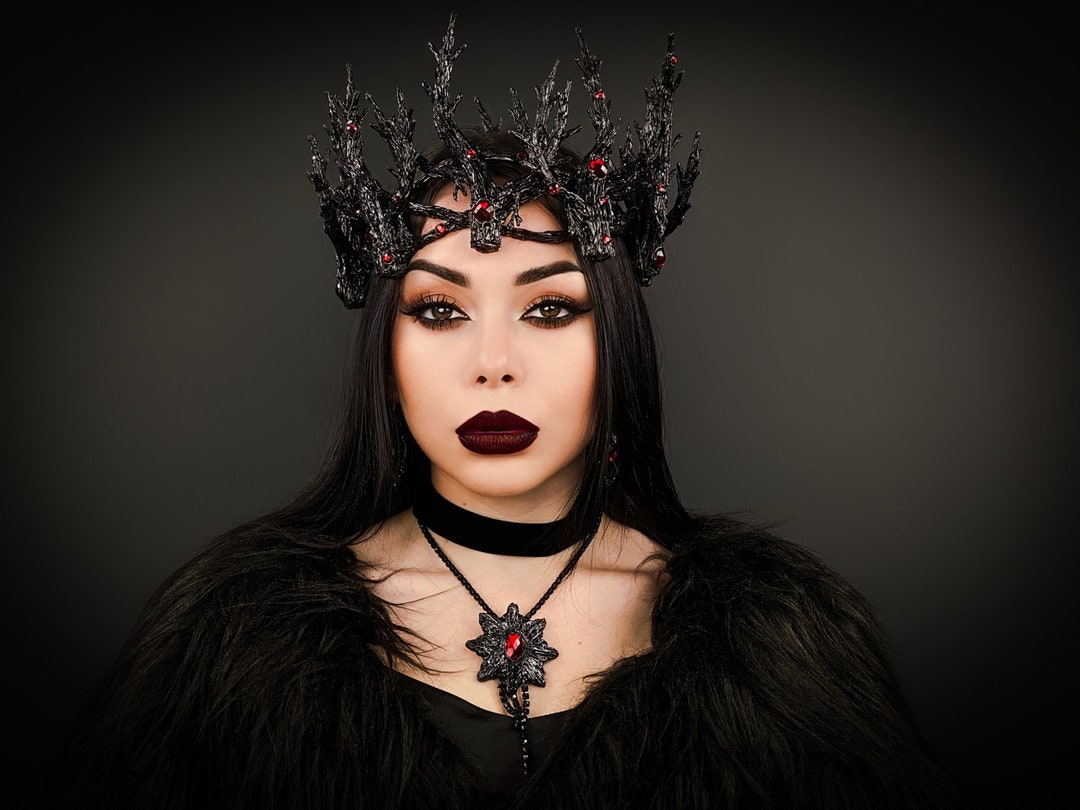 Unisex Gothic Pewter Crown, Dark Forest Queen, Evil Queen, Dark Fairy ...