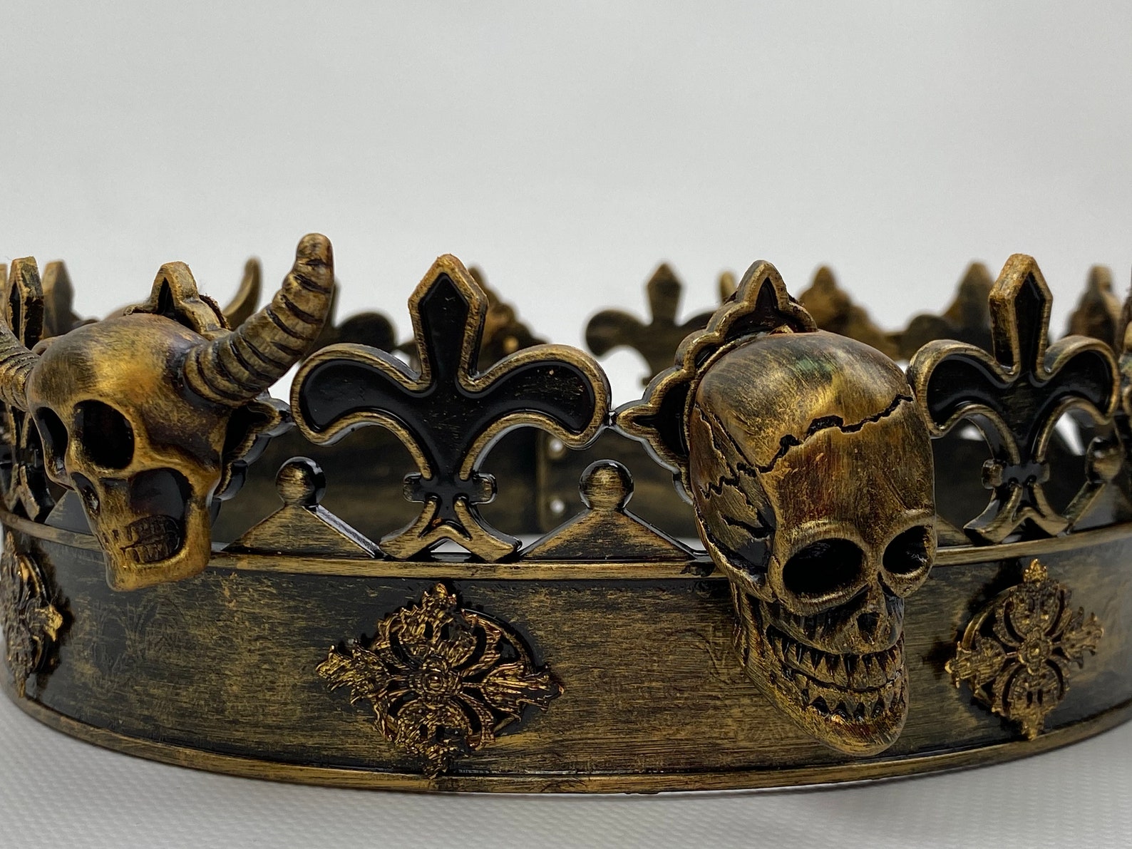 Gothic crown Death Skull crown Burning Man Cosplay crown | Etsy