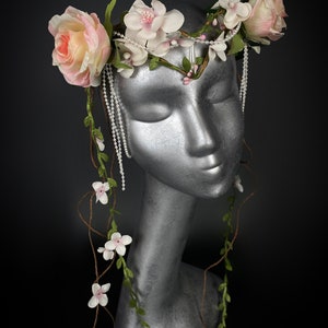 Flower Crown Fairy, Fairy Headpiece, Floral Crown Elf, Floral Wedding ...