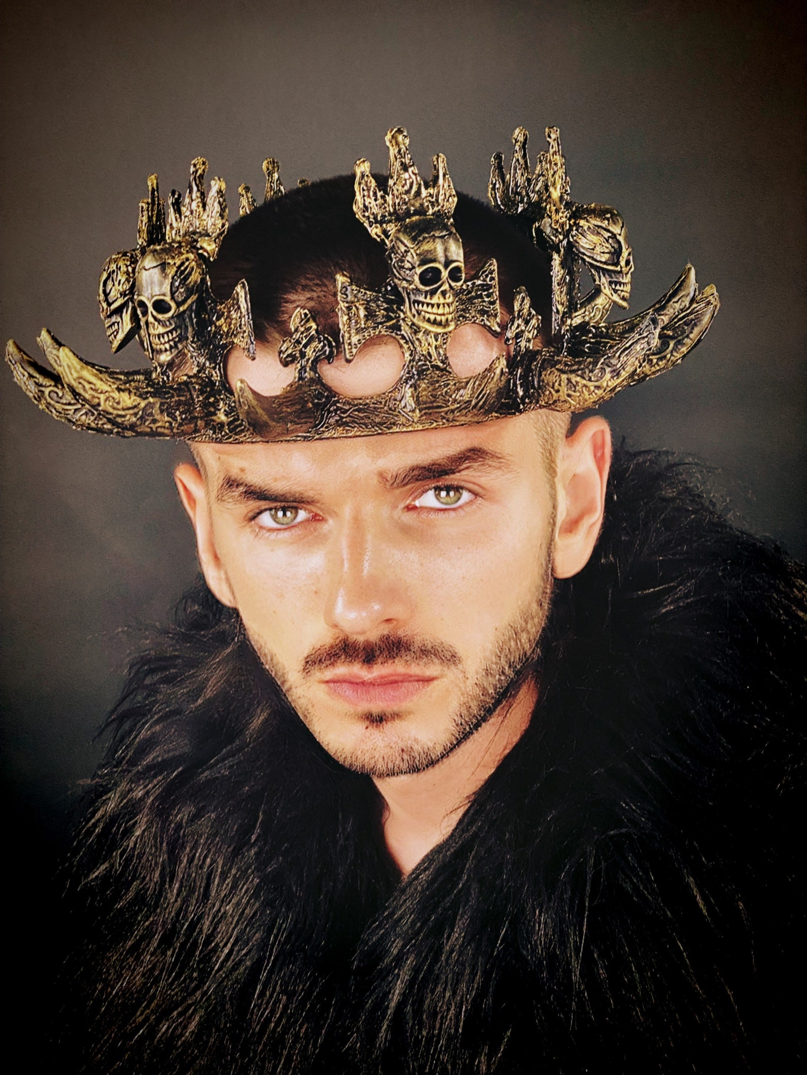 Dark King Crown, King of Death, King of Skulls, Death Skull Crown, King ...