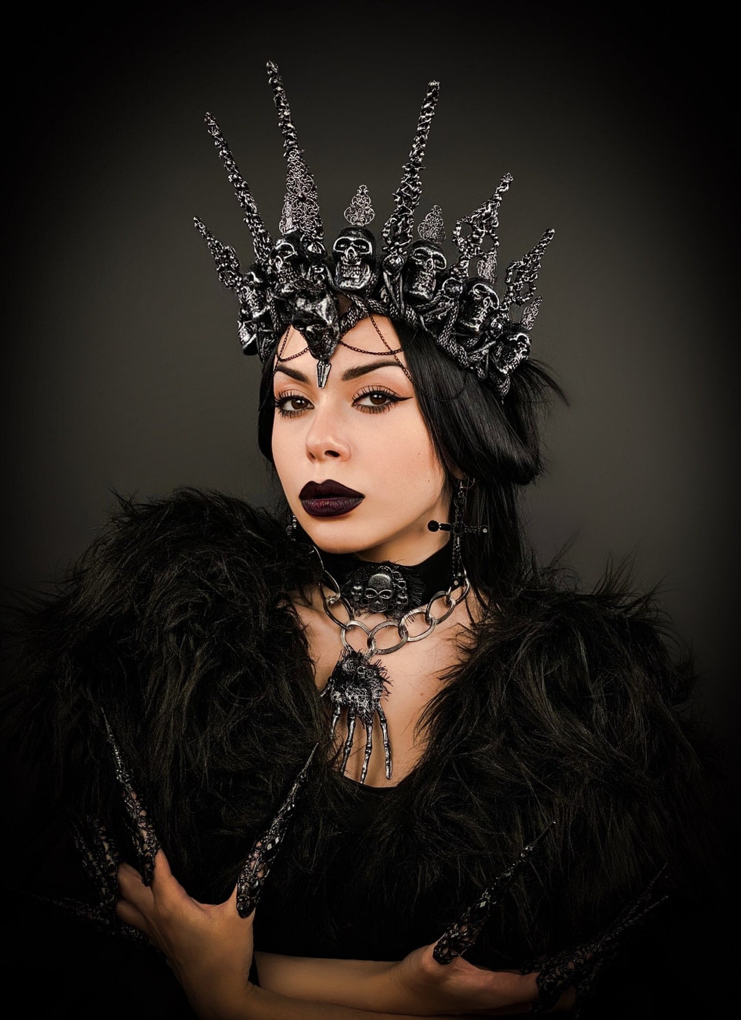 Gothic Crown, Evil Queen, Dark Fairy Crown, Vampire Crown, Death Skull ...
