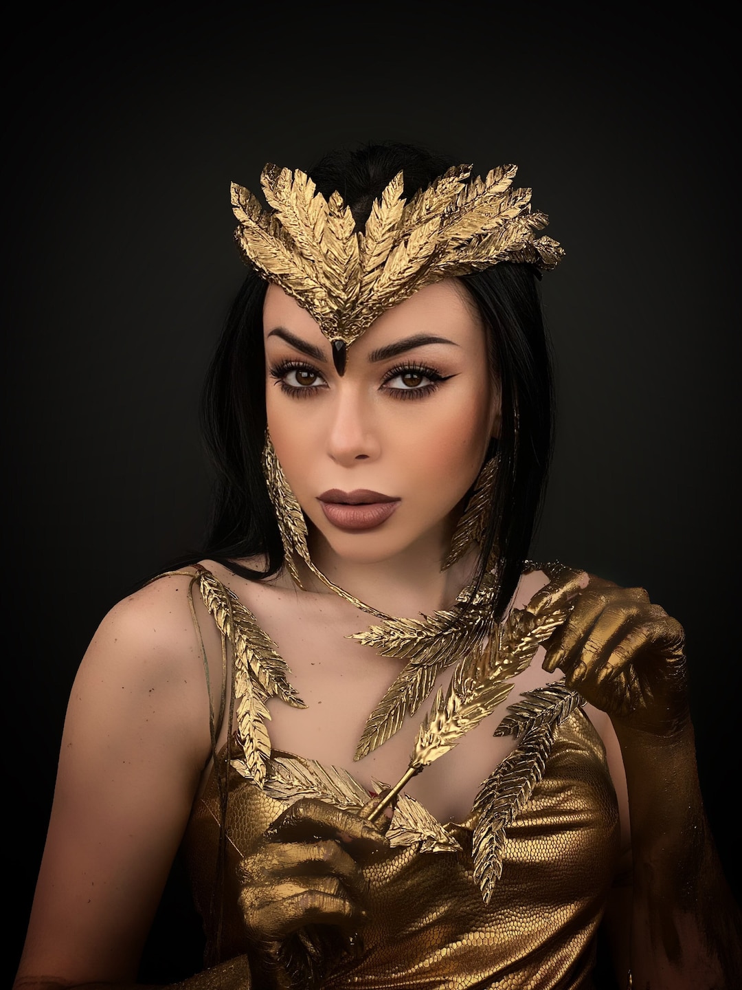 Golden Bird Headdress, Phoenix Tiara, Festival Cosplay Crown - Etsy