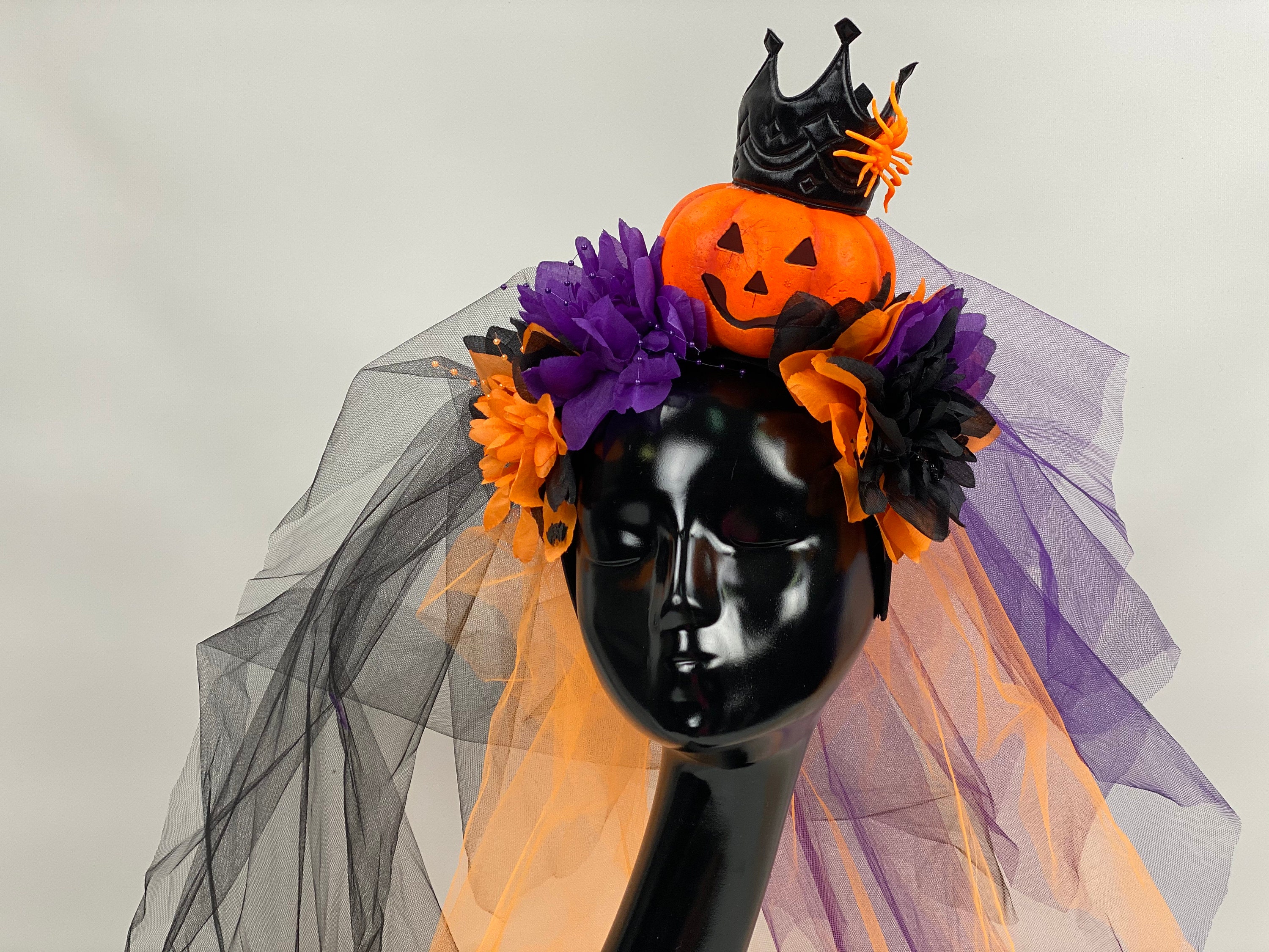 Large Halloween Crown Halloween Pumpkin Costume Halloween - Etsy