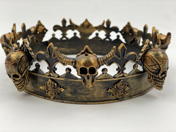 Gothic crown Death Skull crown Burning Man Cosplay crown | Etsy